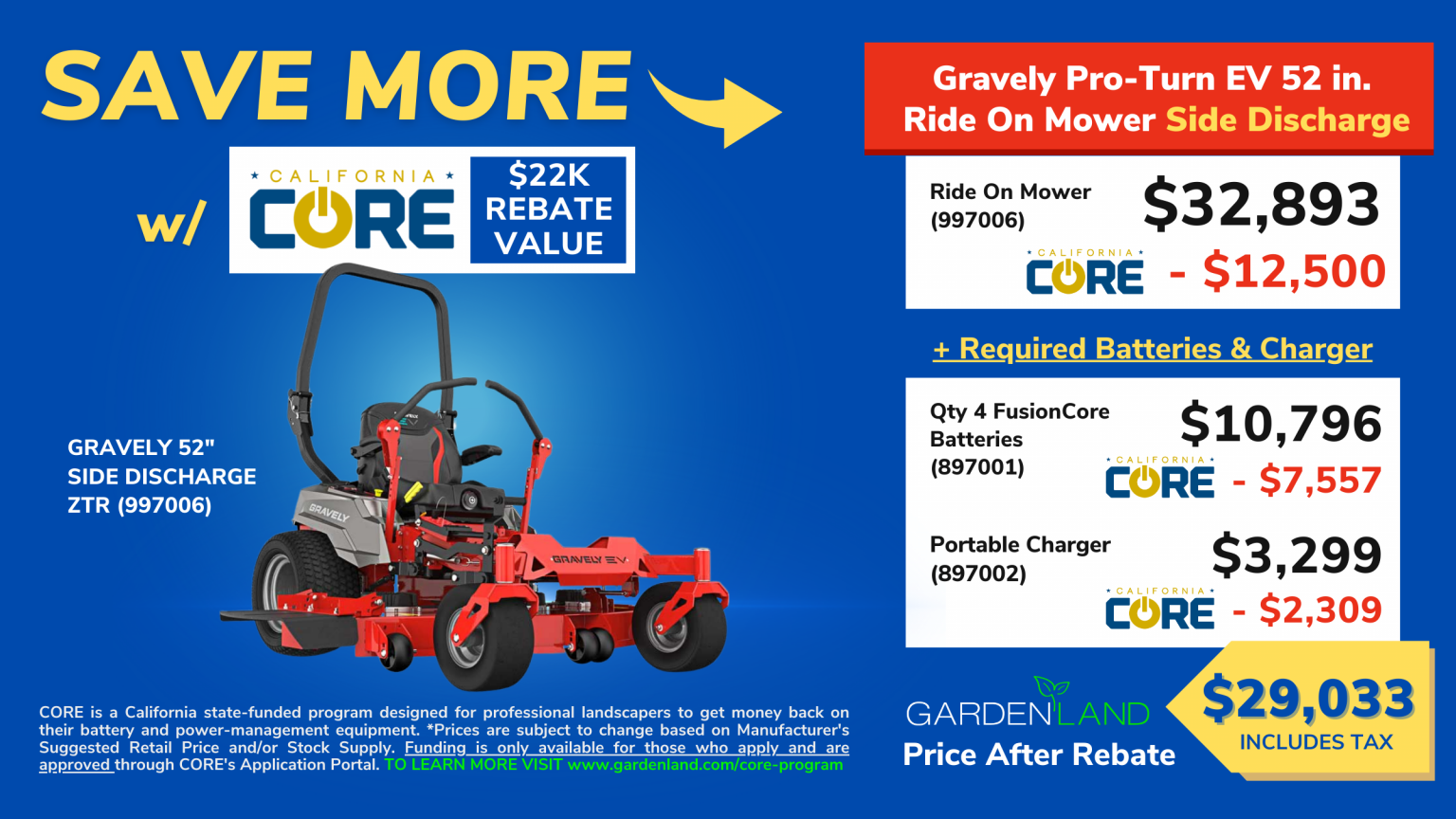 California CORE Program – Gardenland Power Equipment