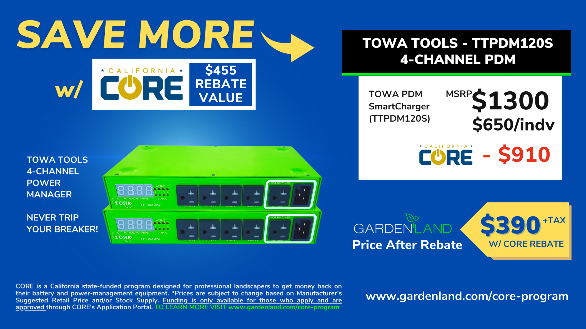 California CORE Program – Gardenland Power Equipment